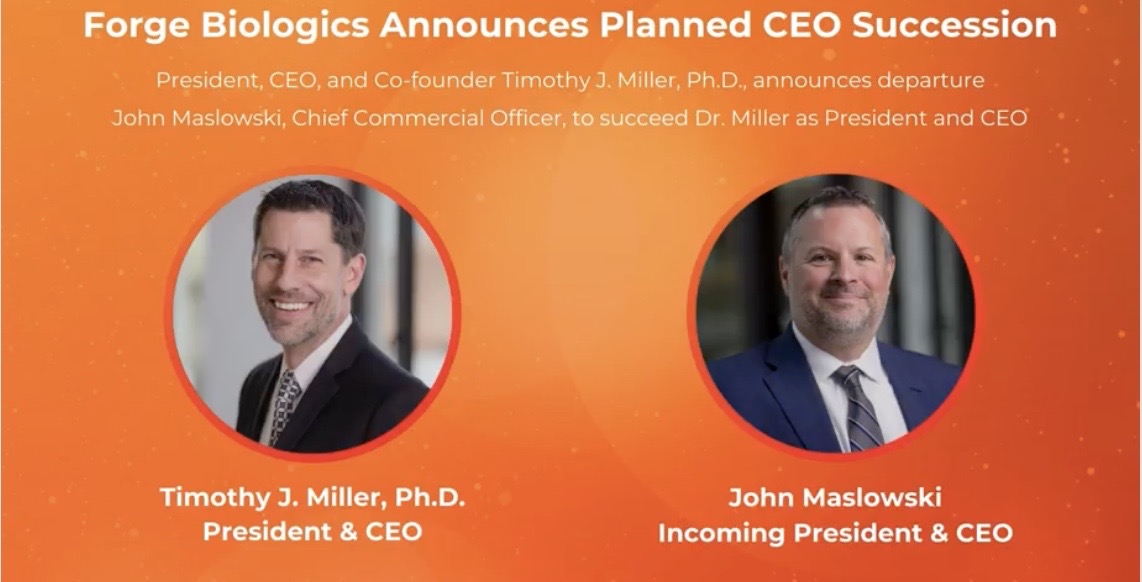 Forge Biologics Transition: Timothy J. Miller Steps Down, John ...