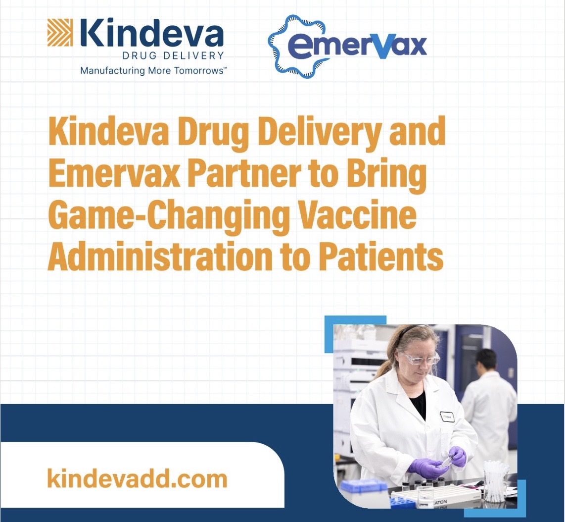 Kindeva Drug Delivery and Emervax Partner on Vaccine Innovation ...