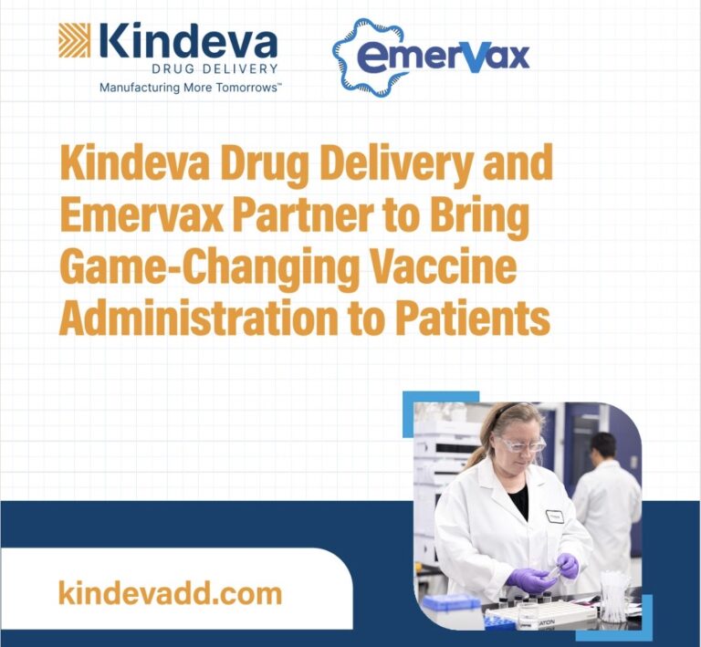 Kindeva Drug Delivery and Emervax Partner on Vaccine Innovation ...