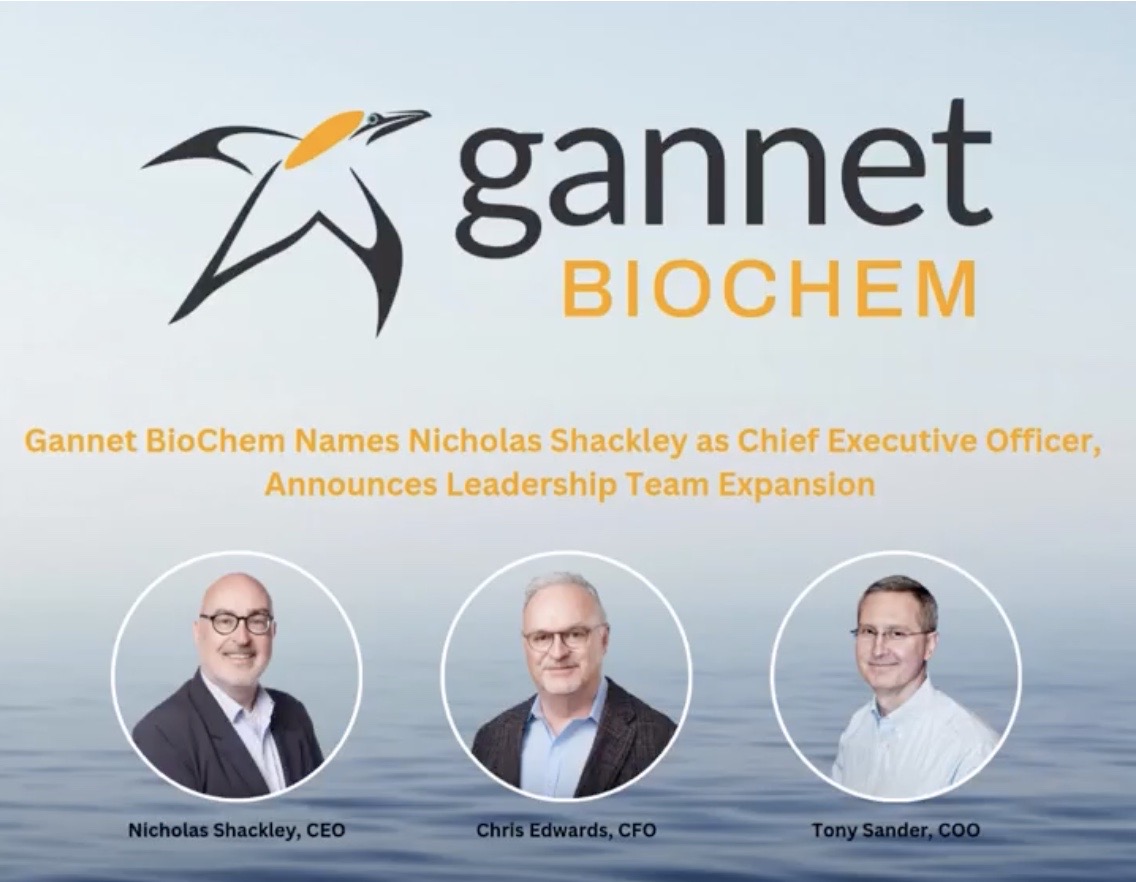 Gannet BioChem Appoints Nicholas Shackley as CEO - PharmaSource