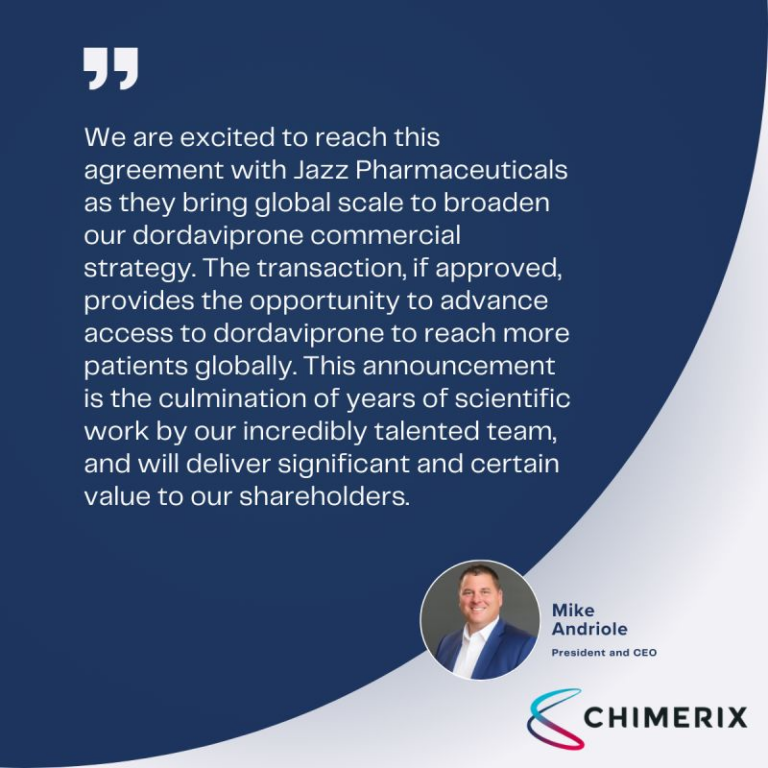 Jazz Pharmaceuticals to Acquire Chimerix for $935M in Rare Oncology ...