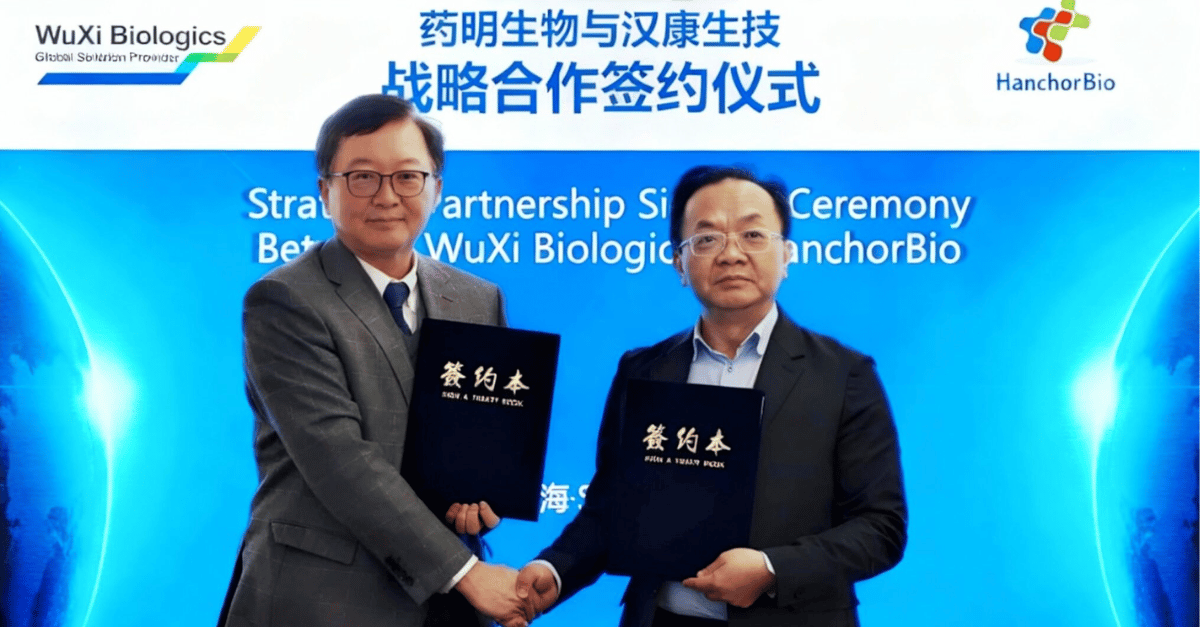 HanchorBio Signs Strategic Development and Manufacturing Pact with WuXi ...